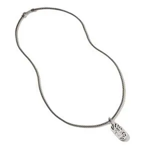 John Hardy Carved Tag Pendant Necklace