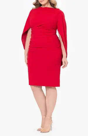 Betsy & Adam Drape Back Cocktail Dress