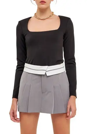 Grey Lab Long Sleeve Tops