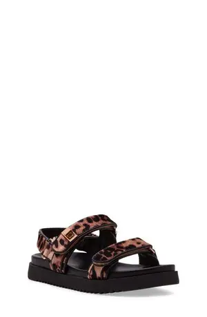 Steve Madden Mona Platform Sandals - Leopard Velvet