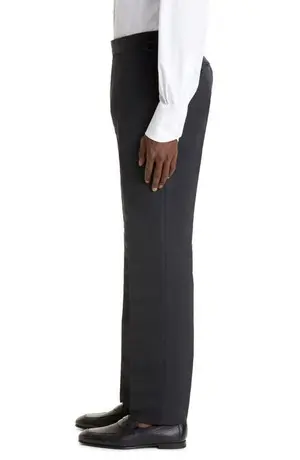 TOM FORD Shelton Cotton & Silk Poplin Tuxedo Pants - Black