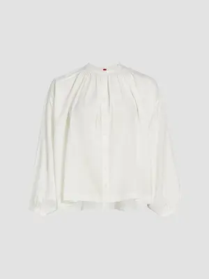 DÔEN Jane Shirred Blouse - Salt