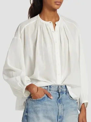 DÔEN Jane Shirred Blouse