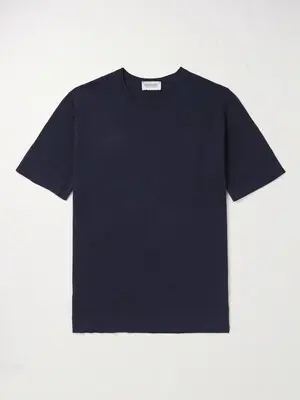 John Smedley Lorca Slim-fit Sea Island Cotton T-shirt - Blue