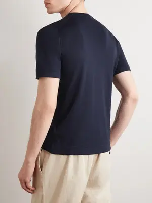 John Smedley Lorca Slim-fit Sea Island Cotton T-shirt - Blue