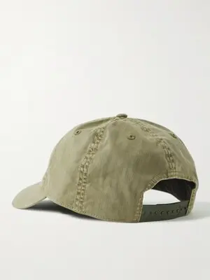 Ralph Lauren Logo-appliquéd Herringbone Cotton-twill Baseball Cap