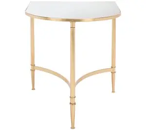SAFAVIEH Nevin Mirror Top Goldtone Accent Table - One-color