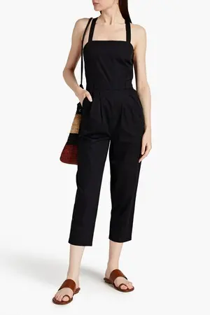 Ba&sh Chad Cropped Cotton-poplin Jumpsuit