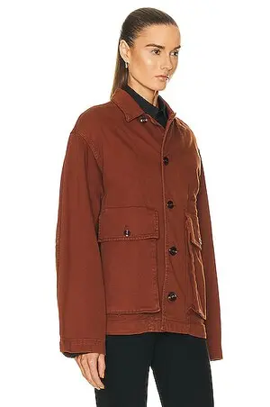 LEMAIRE Boxy Jacket In Rust