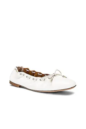 Chloé Oracia Ballet Flat In White