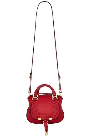 Chloé Chloe Marcie Mini Satchel Bag In Tan Reddish Pink