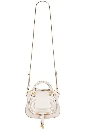 Chloé Chloe Marcie Mini Satchel Bag In Tan Wild Grey