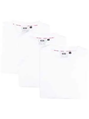 Gcds Logo-print T-shirt Three-pack - White