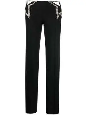 Stella McCartney Cut-out Detail Straight-leg Trousers - Black