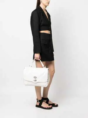 ZANELLATO Postina® Tote Bag With Studs - White