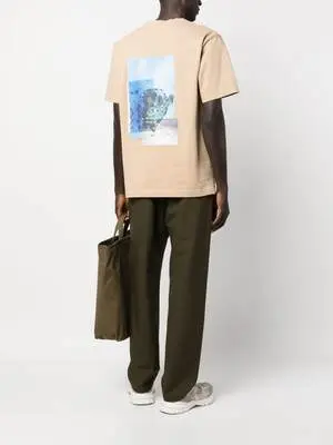 SUNFLOWER Graphic-print Organic-cotton T-shirt - Neutrals