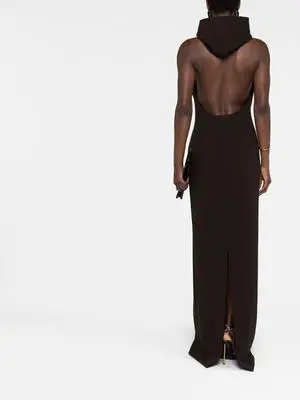 Saint Laurent Hooded Maxi Dress