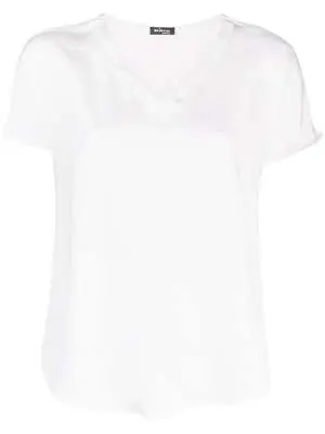 Kiton Short-sleeve Silk Blouse