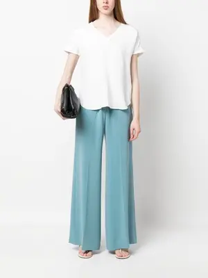 Kiton Short-sleeve Silk Blouse