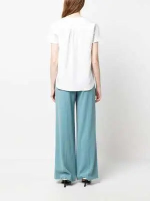 Kiton Short-sleeve Silk Blouse