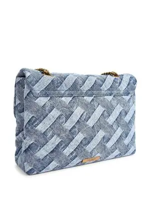 Kurt Geiger Large Kensington Soft Denim Shoulder Bag - Blue