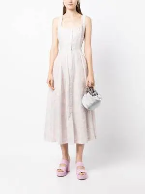 Philosophy Di Lorenzo Serafini Abstract-print Fluted Midi Dress