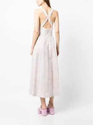 Philosophy Di Lorenzo Serafini Abstract-print Fluted Midi Dress