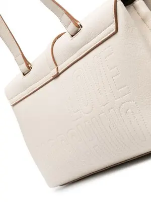 Moschino Heart Lock Shoulder Bag - Neutrals