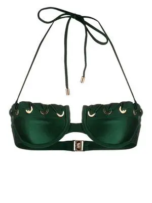 Zimmermann Devi Eyelet-detail Bikini Top - Green