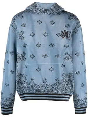 Amiri Bandana Basketball Hoodie - Blue