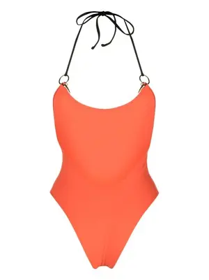 Roberto Cavalli Halterneck Tie-fastening Swimsuit