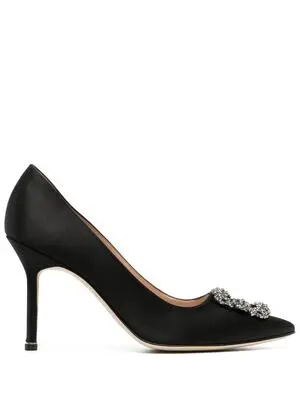 Manolo Blahnik 90mm Hangisi Pumps - Black