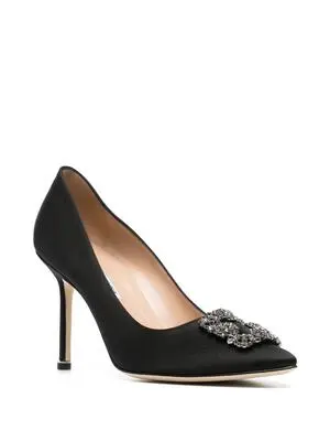 Manolo Blahnik 90mm Hangisi Pumps - Black