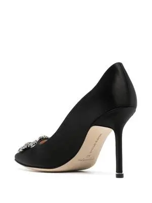 Manolo Blahnik 90mm Hangisi Pumps - Black
