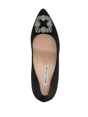 Manolo Blahnik 90mm Hangisi Pumps - Black