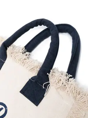 MC2 SAINT BARTH Vanity Canvas Beach Bag - Neutrals