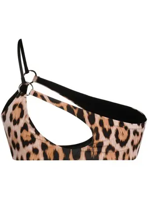 Roberto Cavalli Leopard-print Bikini Top