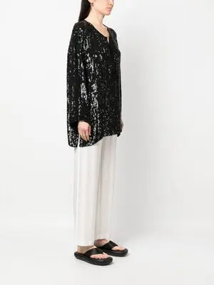 P.a.r.o.s.h Sequin Long-sleeve Blouse