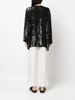 P.a.r.o.s.h Sequin Long-sleeve Blouse