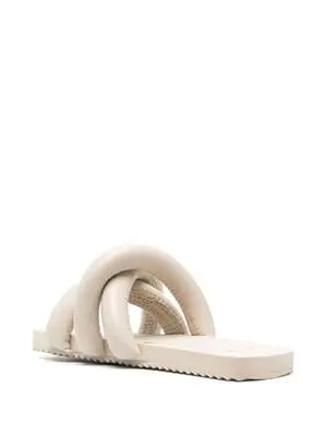 YUME YUME Tyre Crossover-strap Slides - Neutrals
