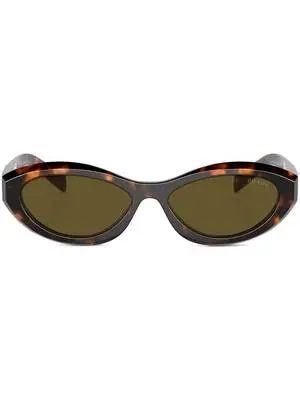 Prada Prada Eyewear Oval-Frame Sunglasses Green