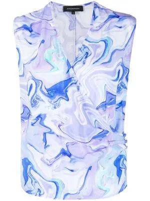 Bcbgmaxazria Marbled-pattern Blouse