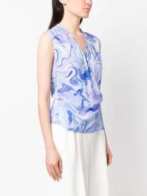 Bcbgmaxazria Marbled-pattern Blouse
