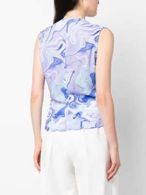 Bcbgmaxazria Marbled-pattern Blouse