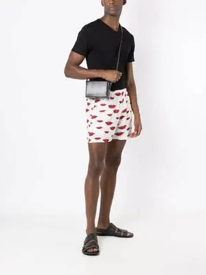AMIR SLAMA Lips-print Cotton Shorts