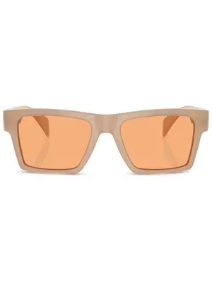 Versace Greca-detail Square-frame Sunglasses - Pink