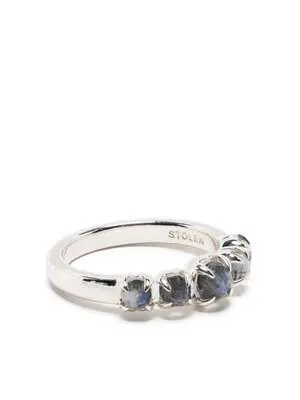 STOLEN GIRLFRIENDS CLUB Halo Cluster Moon Stone Ring - Silver
