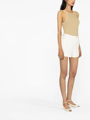 Maje Embroidered Denim Shorts