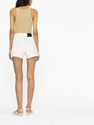 Maje Embroidered Denim Shorts