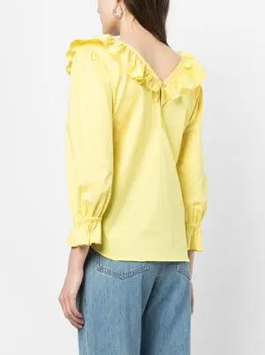 Paul Smith Ruffle-trim Cotton Blouse